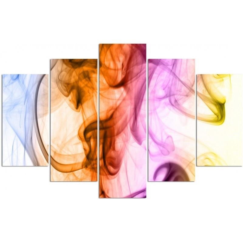 Obraz tryptyk pięcioczęściowy FEEBY, Dym Abstrakcja 100x70 - Feeby | Sklep EMPIK.COM