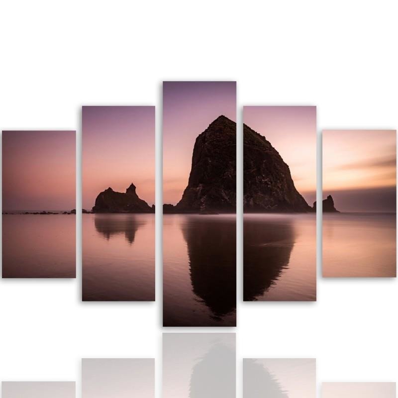 Obraz tryptyk pięcioczęściowy FEEBY, Skała Morze 100x70 - Feeby | Sklep EMPIK.COM