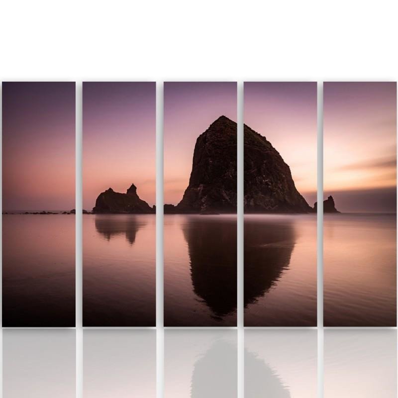 Obraz tryptyk pięcioczęściowy FEEBY, Skała Morze 100x70 - Feeby | Sklep EMPIK.COM