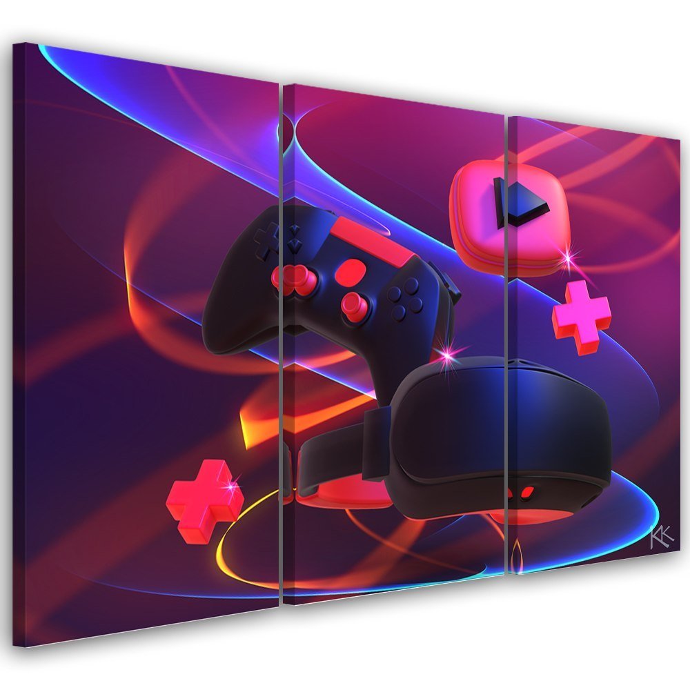 Obraz trzycz ciowy na p tnie, Zestaw dla gracza - 60x40 - Inna marka | Sklep EMPIK.COM