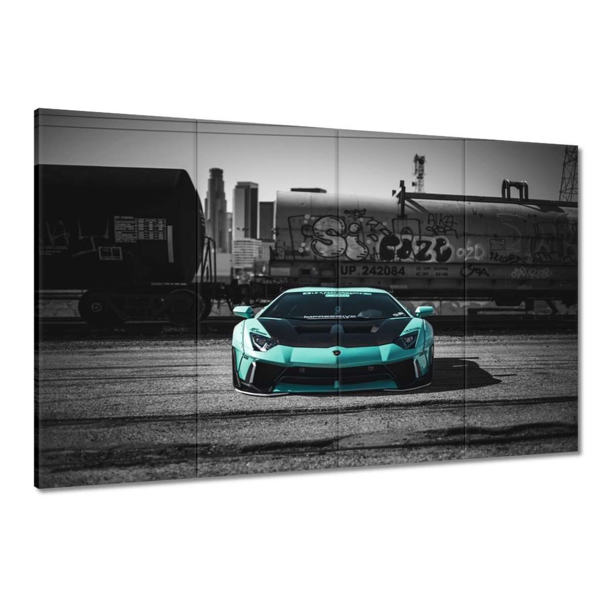 Obraz Turkusowe Lamborghini, 120x80cm - ZeSmakiem | Sklep EMPIK.COM