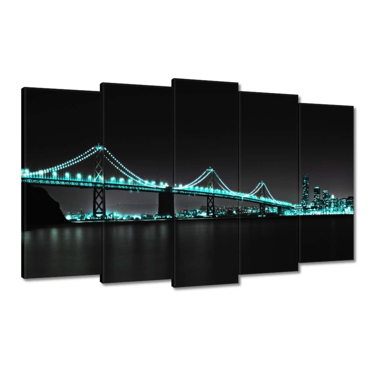 Obraz Turkusowe światełka na moście, 100x60cm - ZeSmakiem | Sklep EMPIK.COM
