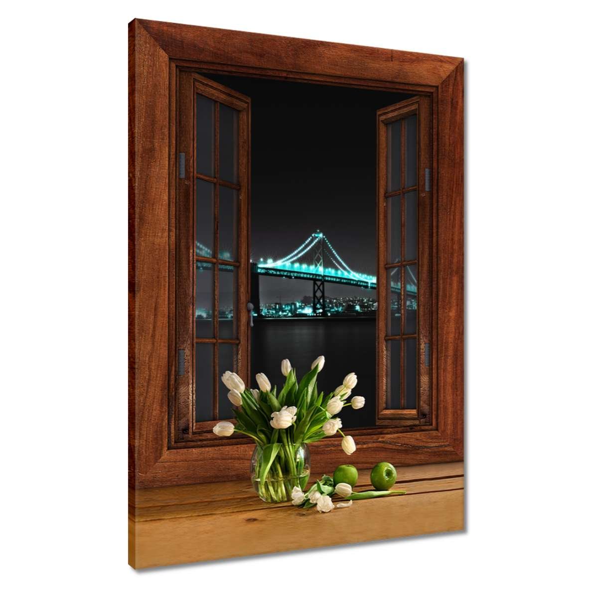 Obraz Turkusowe światełka na moście, 50x70cm - ZeSmakiem | Sklep EMPIK.COM
