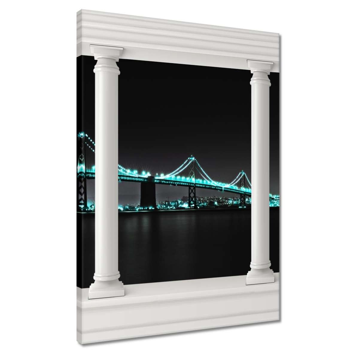 Obraz Turkusowe światełka na moście, 50x70cm - ZeSmakiem | Sklep EMPIK.COM