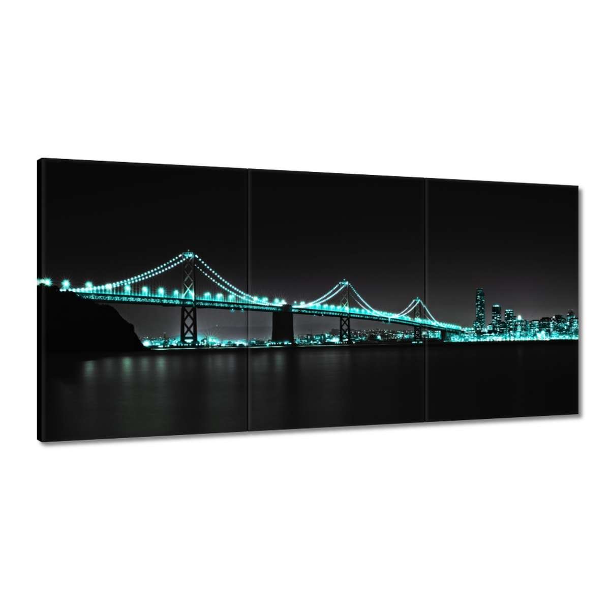 Obraz Turkusowe światełka na moście, 60x30cm - ZeSmakiem | Sklep EMPIK.COM