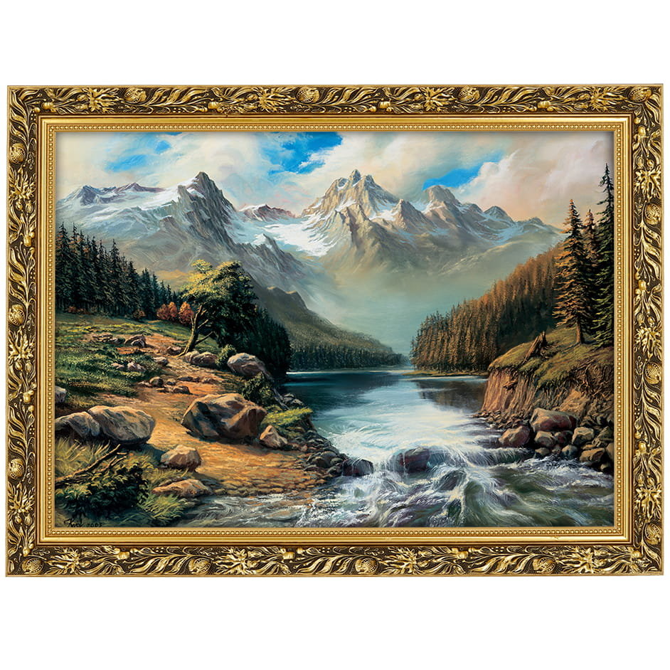 Obraz w złotej ramie Makówka w rozmiarze 50x70 cm - Bród, Wojciech Król ...