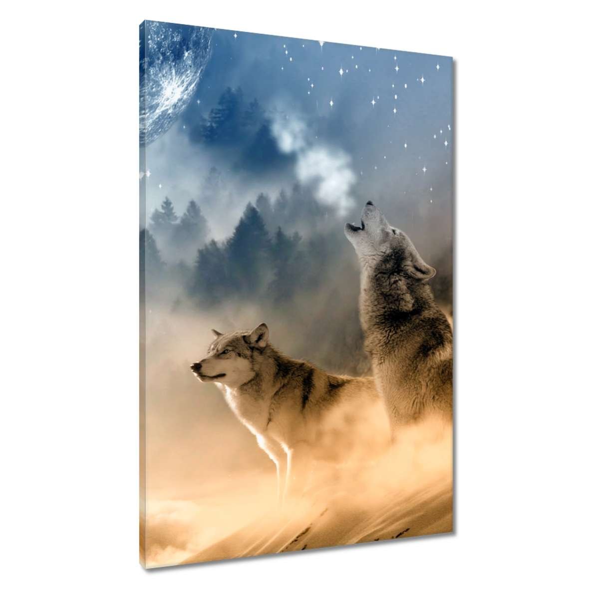 Obraz Wilk wyjący do Księżyca, 60x90cm - ZeSmakiem | Sklep EMPIK.COM