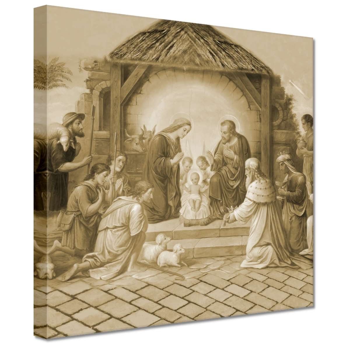 Obraz Żłóbek w kolorze sepii, 20x20cm - ZeSmakiem | Sklep EMPIK.COM