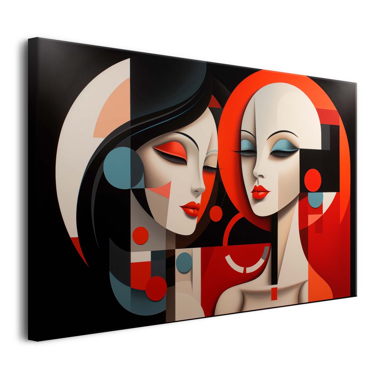 Obrazy na płótnie obraz na ścianę kobiety geometria abstrakcja 80x120cm ...