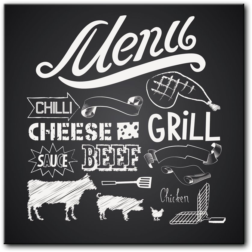 Obrazy tablice menu, do kuchni, restauracji - PR01357 - PRINTORAMA ...