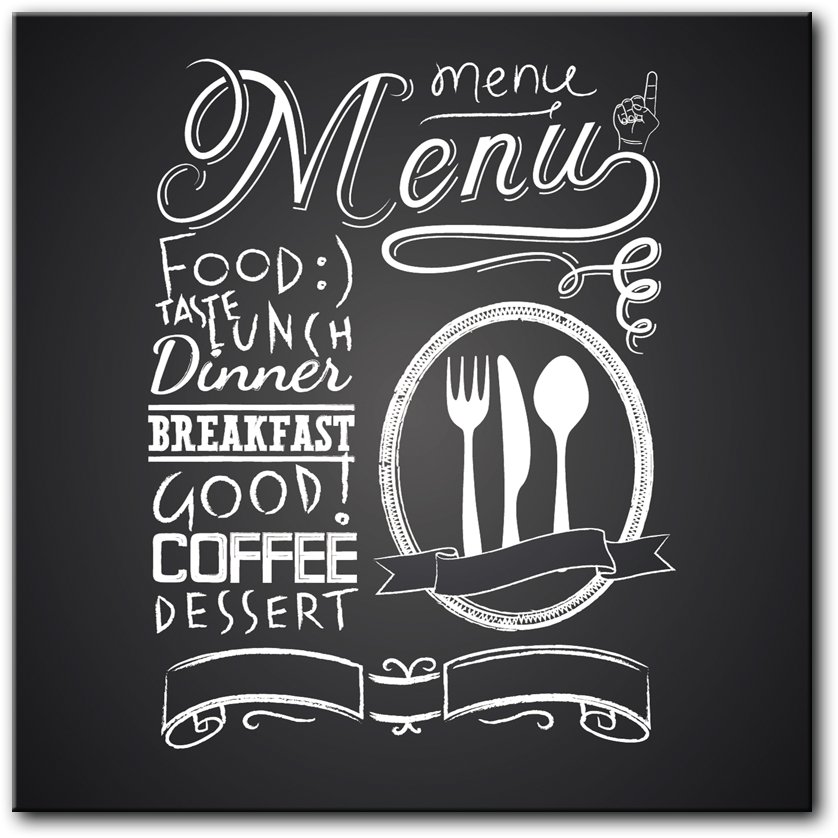 Obrazy tablice menu, do kuchni, restauracji - PR01358 - PRINTORAMA ...