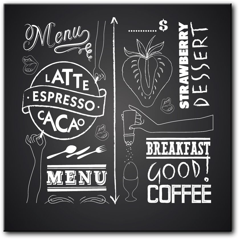 Obrazy tablice menu, do kuchni, restauracji - PR01365 - PRINTORAMA ...