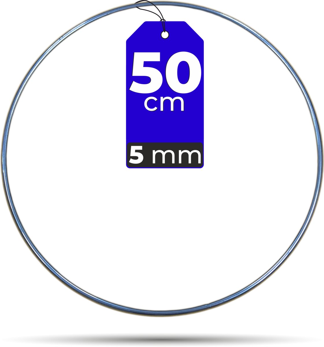 Obręcz metalowa GRUBA SREBRNA 50 cm 5 mm makrama - MetaloweObrecze | Sklep EMPIK.COM