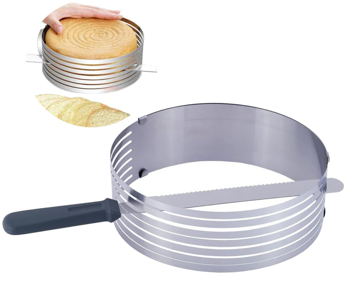 Obręcz rant do krojenia cięcia ciasta tortu zestaw nóż stal nierdzewna ...