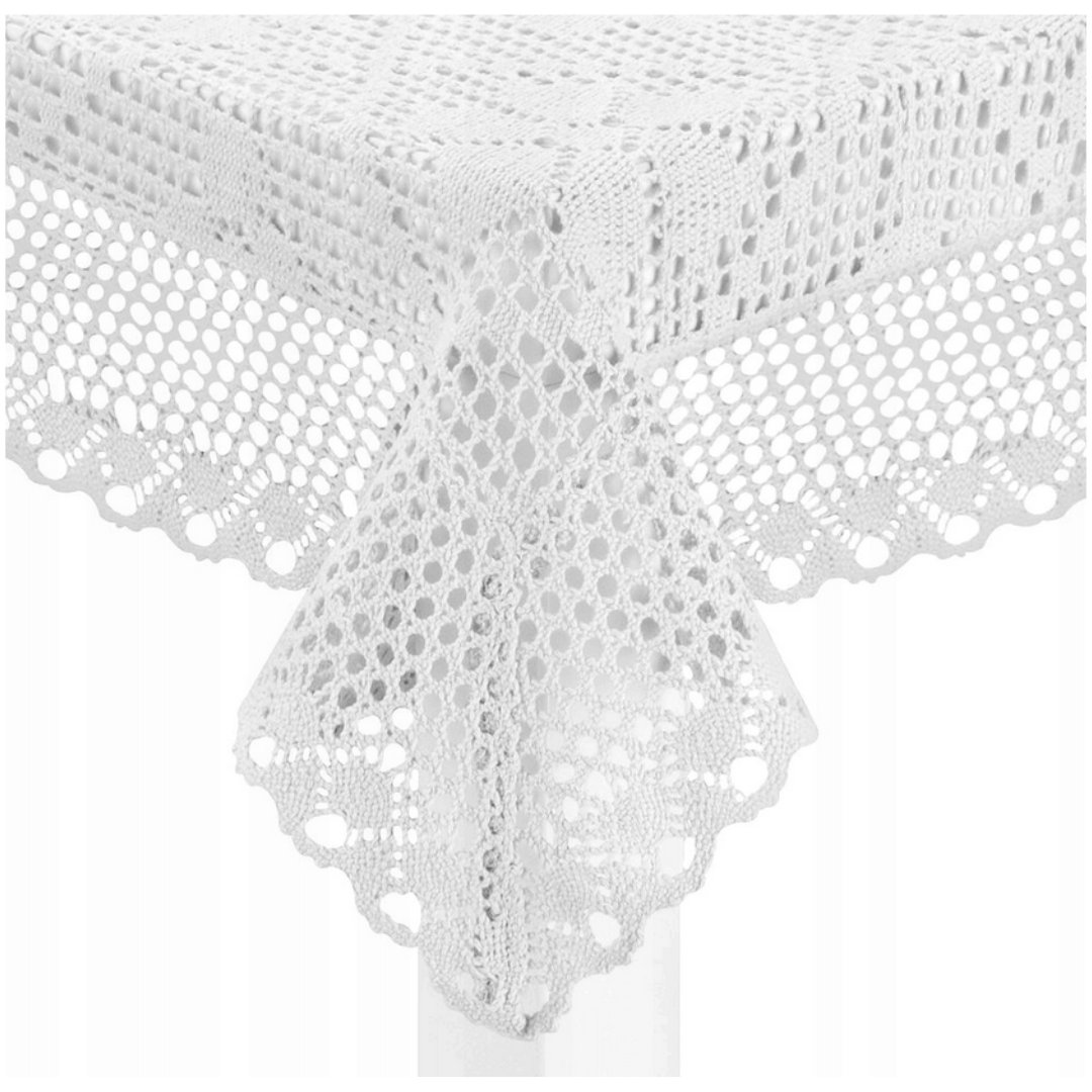 Obrus Szydełkowy Bawełna 85x85 Biel - Jedeka | Sklep EMPIK.COM