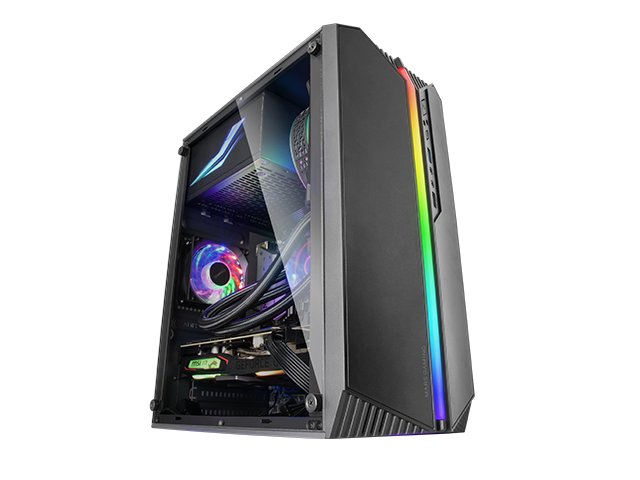 Obudowa do gier MARSGAMING MCX, ATX, szkło hartowane, wentylator RGB ...