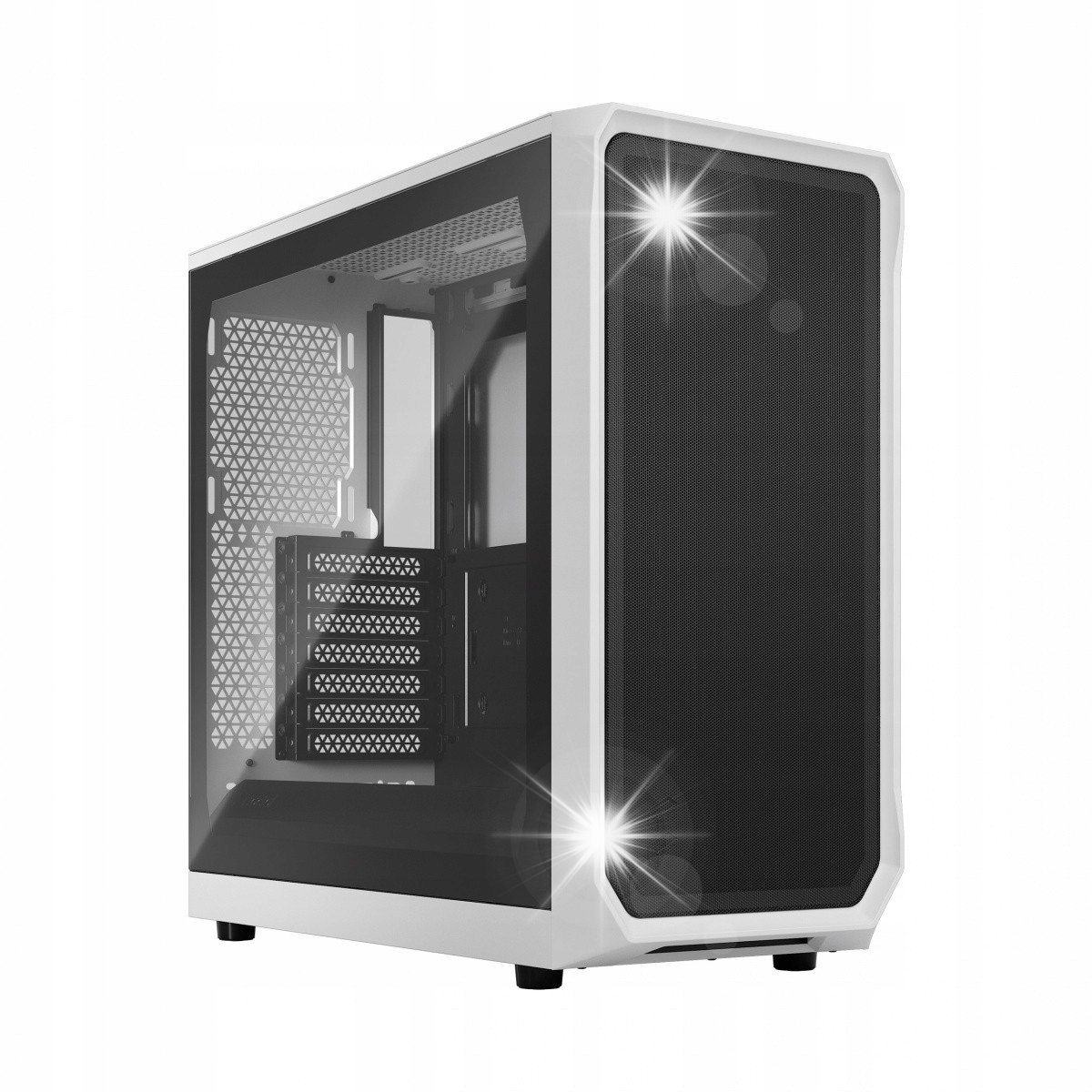 Obudowa Fractal Design Focus 2 TG Clear Tint Biała Midi Tower ATX Okno ...