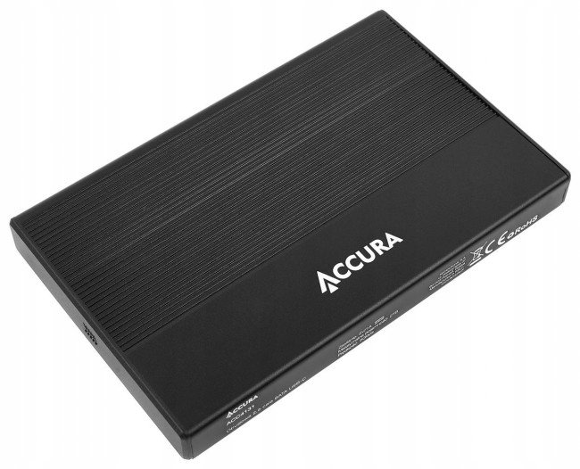 Obudowa Hdd Accura 2.5 Cala Sata Usb-C Aluminium Czarna 5000 Mbps ...