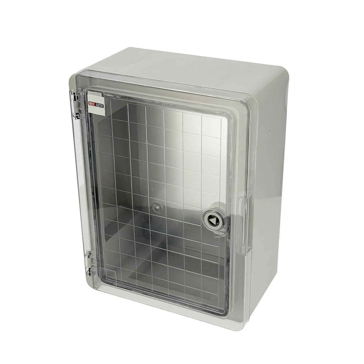 Obudowa standardowa ABS 250x330x140 z ocynkowaną płytą montażową (z przezroczystymi drzwiami ...