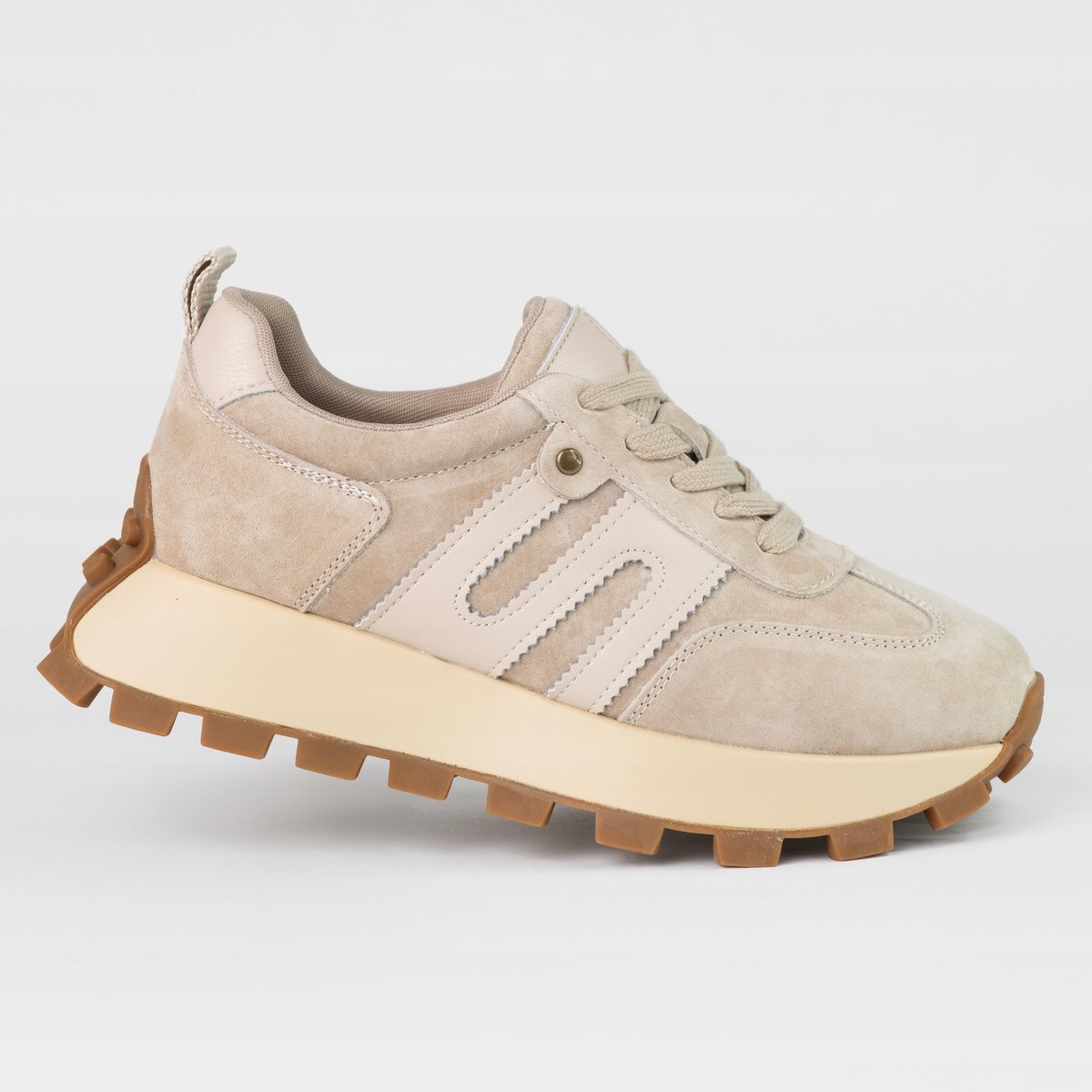 Obuwie sportowe damskie GOODIN GD-XF-207 beż skóra naturalna zamsz 36 ...