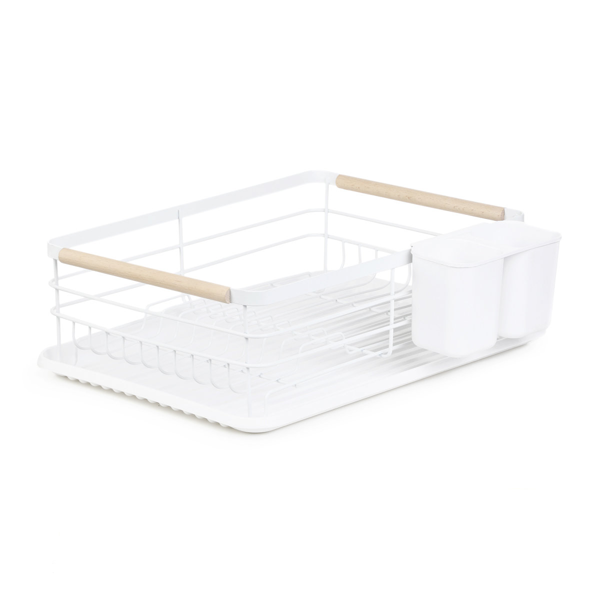 Ociekacz kuchenny PLYSTRE biały 42x31x13 cm z pojemnikami na sztućce ...