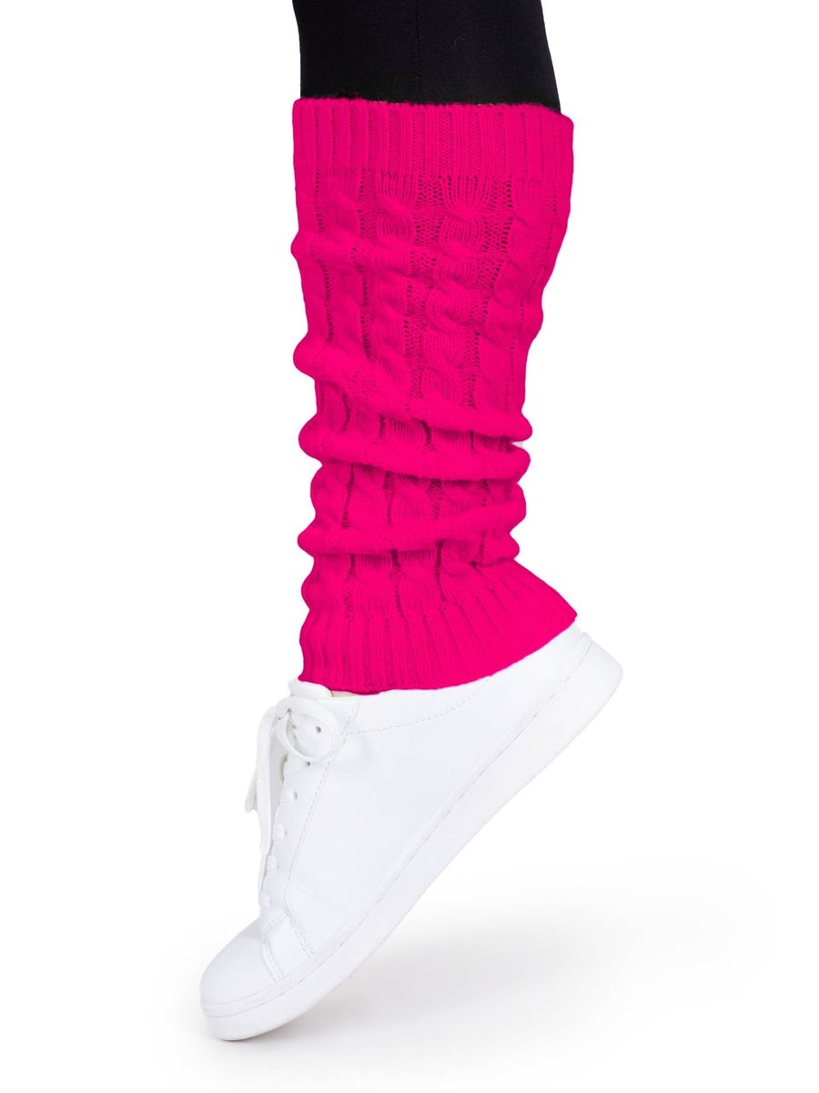 Ocieplacze getry na nogi różowe warkocz Uniwersalny - YoClub | Moda ...