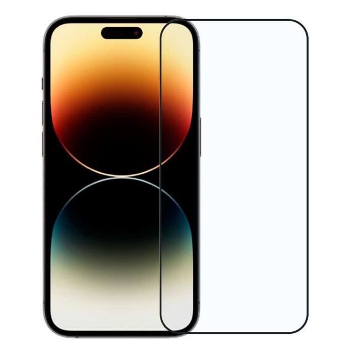 Ociodual Szkło hartowane na ekran z czarną zaokrągloną krawędzią do iPhone'a 14 Pro, szkła 9D 9H ...