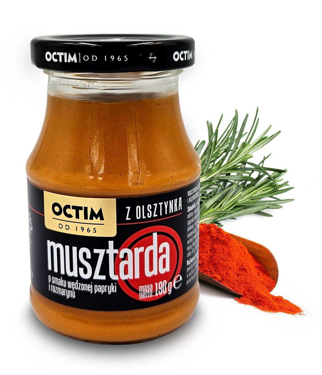Octim Musztarda o Smaku Wędzonej Papryki i Rozmarynu 180g - Octim ...