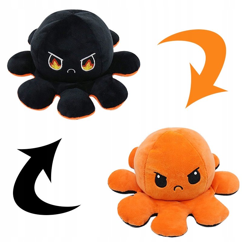 Octopus Plush maskotka dwustronna OŚMIORCIA pluszak zabawka - Inna ...