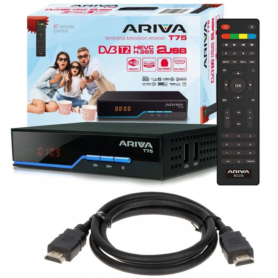 Odbiornik TV DVB-T DVB-T2 Ferguson ARIVA T75 USB - Ferguson | Sklep EMPIK.COM