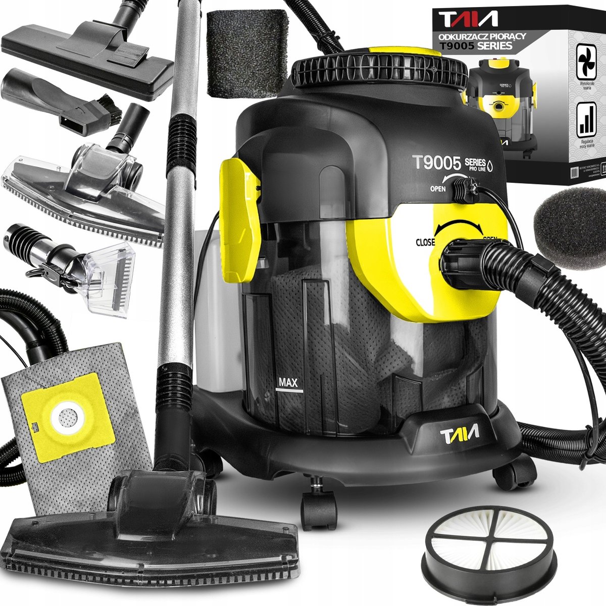 ODKURZACZ PIORĄCY TAIA PRO 2200W DO DYWANÓW TAPICERKI 3L ULTRAMOCNY ...