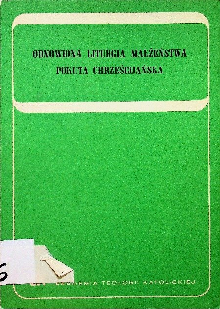 Odnowiona liturgia małżeństwa Pokuta chrześcijańska - W opisie ...