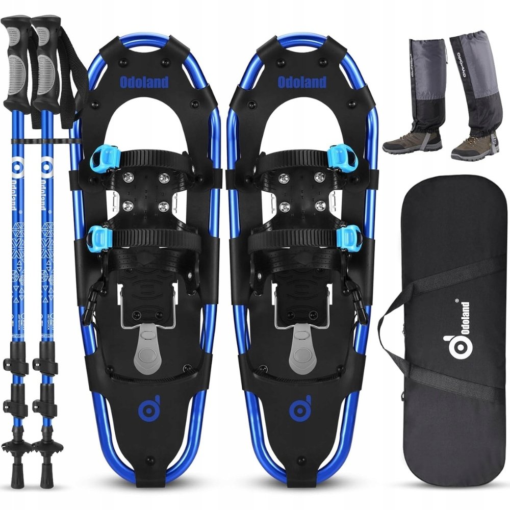 Odoland 4 w 1 Zestaw Butów Śnieżnych z Kijkami Trekkingowymi ...
