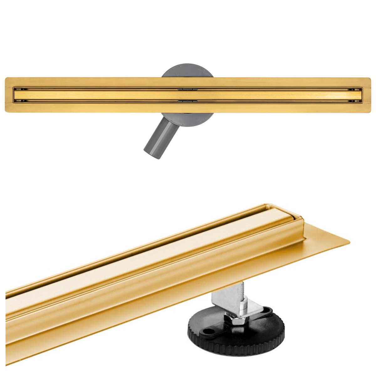 Odpływ liniowy slim obrotowy złoty szczotkowany 70 cm - VCX | Sklep ...