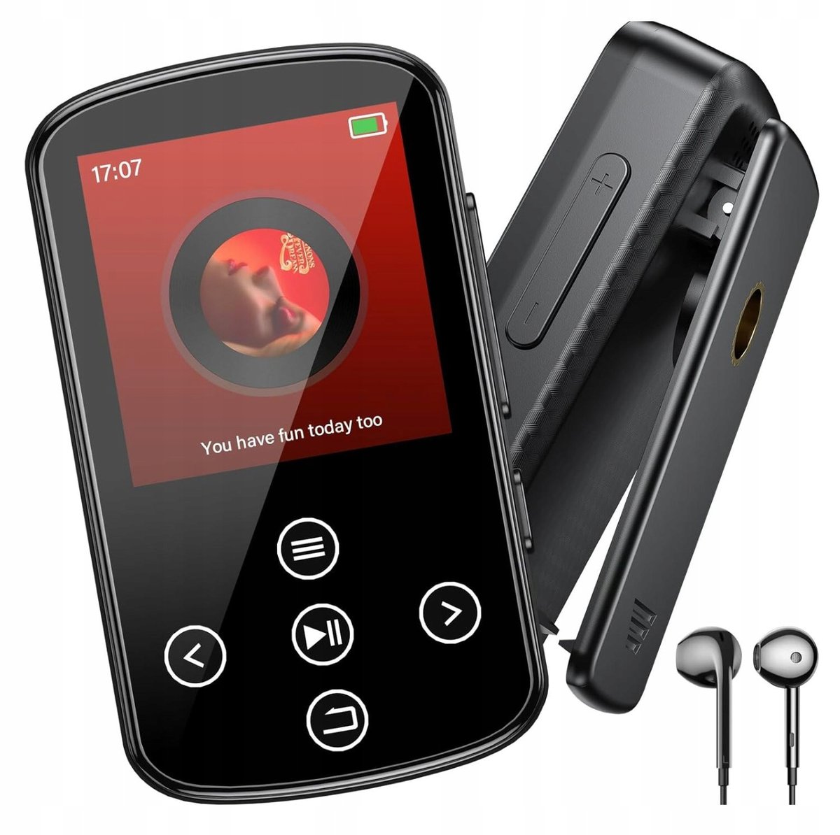 Odtwarzacz MP3 128 GB Bluetooth 5.4 mini sportowy z klipsem i radiem FM ...