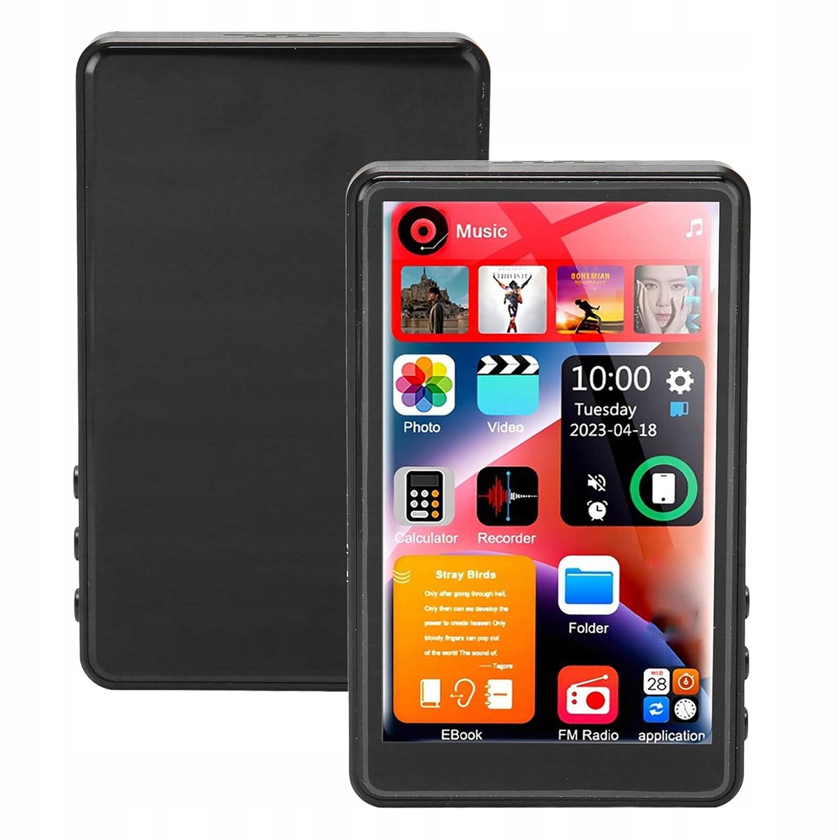 ODTWARZACZ MP3 MP4 BLUETOOTH 16GB HIFI DOTYKOWY EKRAN RADIO FM DYKTAFON ...