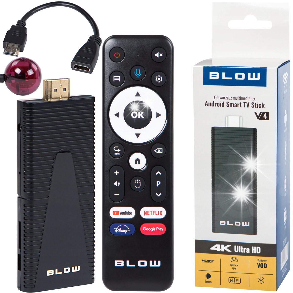 ODTWARZACZ MULTIMEDIALNY SMART TV STICK BOX BLUETOOTH 4K WIFI ...