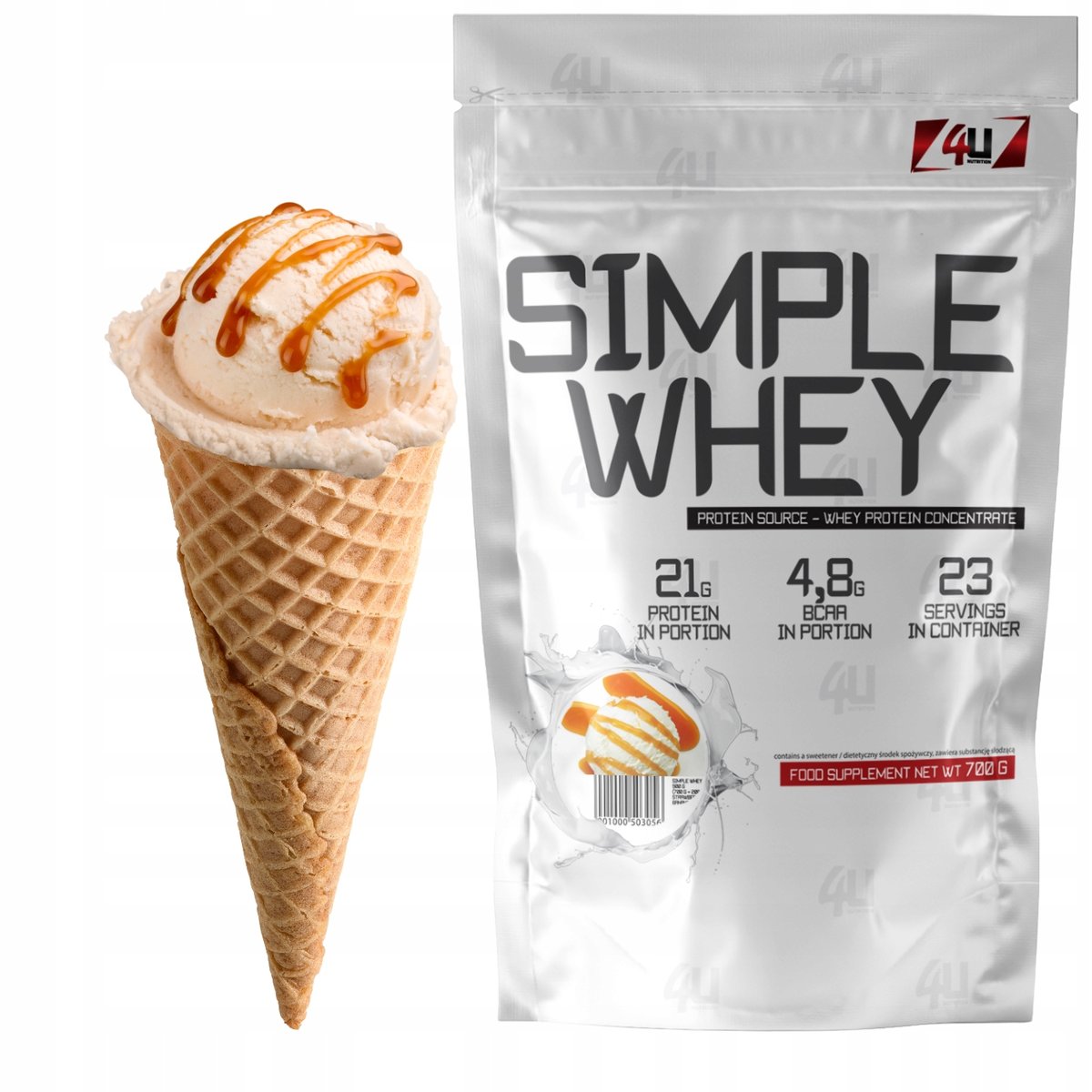 Odżywka białkowa Białko Serwatkowe Lody Karmelowe białko wpc protein whey - Inna marka | Sport ...