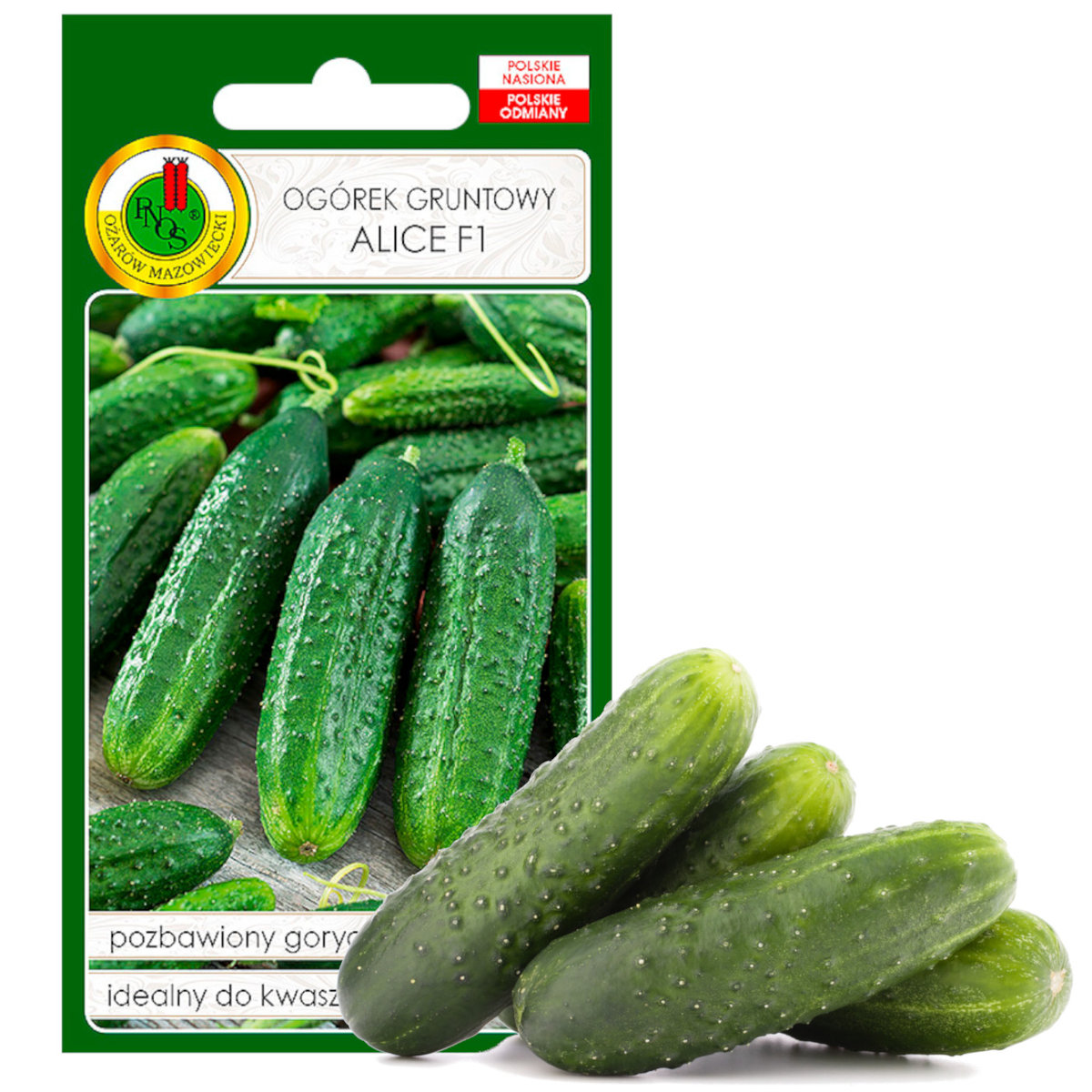 OGÓREK GRUNTOWY MIESZANIEC ALICE F1 NASIONA BEZ GMO 2g - PNOS | Sklep ...