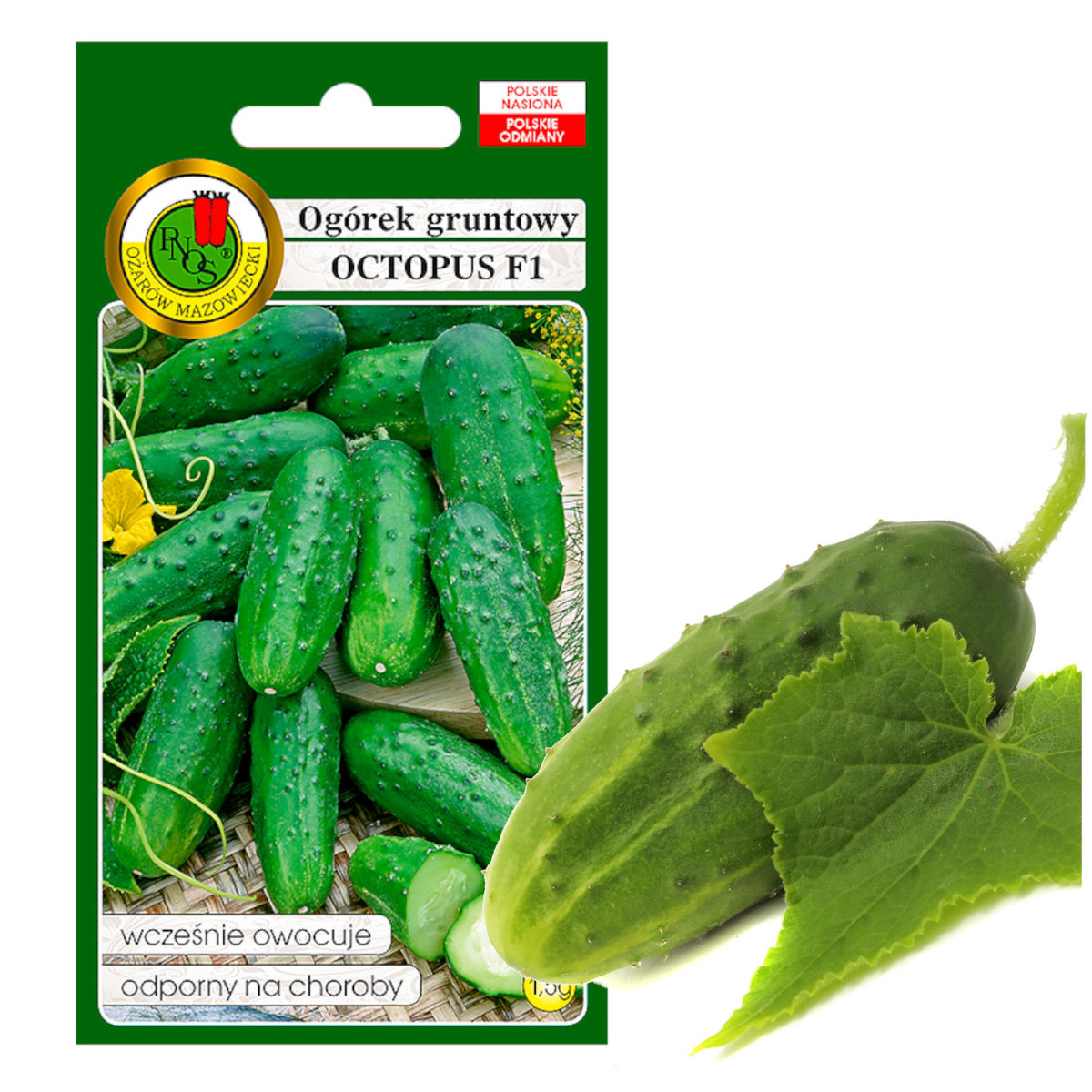 OGÓREK KONSERWOWY OCTOPUS NASIONA BEZ GMO 1,5g - PNOS | Sklep EMPIK.COM