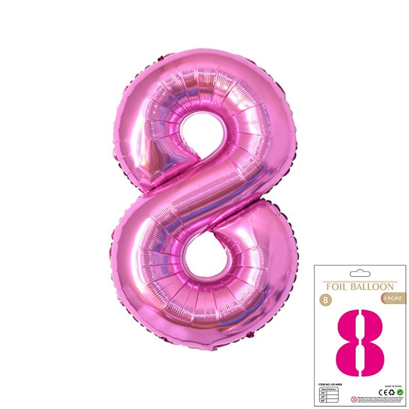 Ogromne Balony Różowy Cyfra 8 Urodzinowe 100CM WOW! - GrandGift ...
