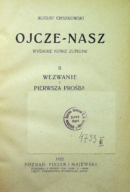 Ojcze Nasz Tom 2 1922 r. - W opisie | Książka w Empik