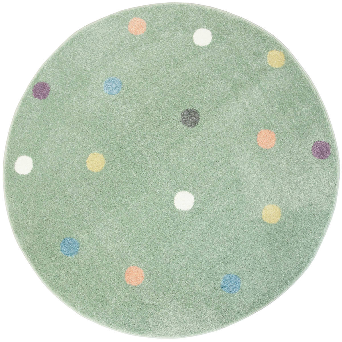 Okrągły Dywan Lima C275A green/lila Pistacjowy Kropki-śr. 140 cm - Inna marka | Sklep EMPIK.COM