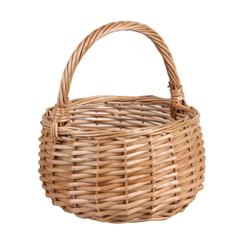 OKRĄGŁY KOSZYK WIKLINOWY Z PAŁĄKIEM 20x20x12/22 cm - Tin Tours | Sklep ...