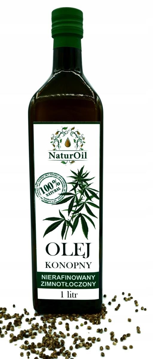 Olej konopny z konopii siewnej 1litr NaturOil - Naturini | Sklep EMPIK.COM