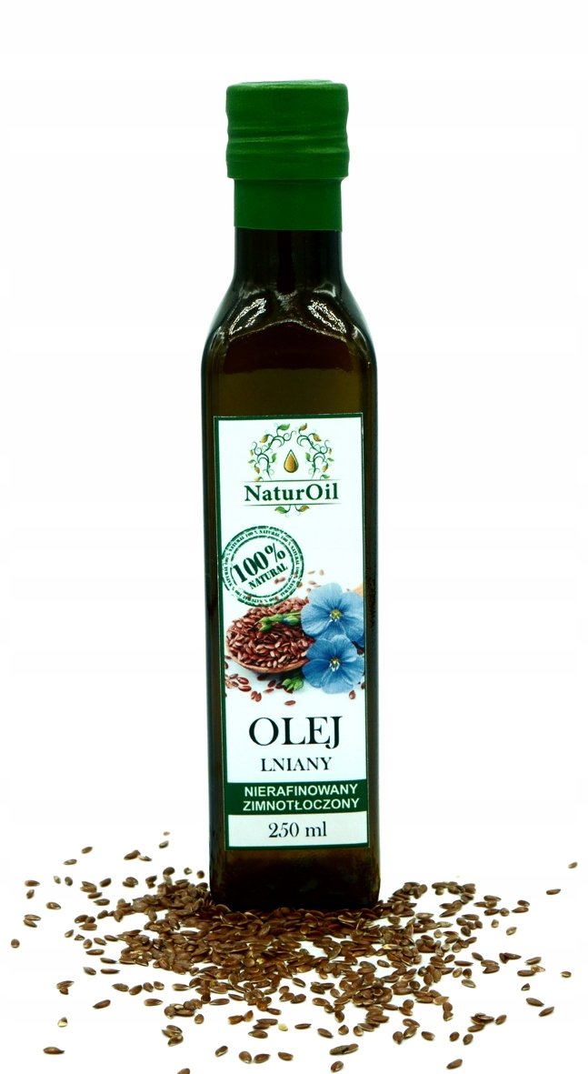 Olej lniany z lnu brązowego 250ml NaturOil - Naturini | Sklep EMPIK.COM