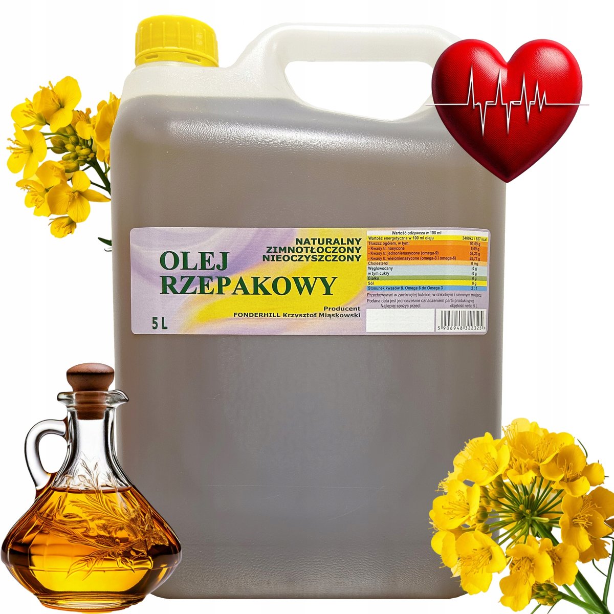 Olej Rzepakowy Spożywczy Tłoczony Na Zimno 5L Eurolen - Eurolen | Sklep EMPIK.COM