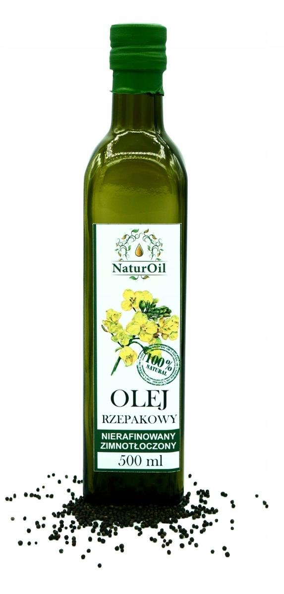 Olej rzepakowy, zimnotłoczony 500ml NaturOil - Naturini | Sklep EMPIK.COM