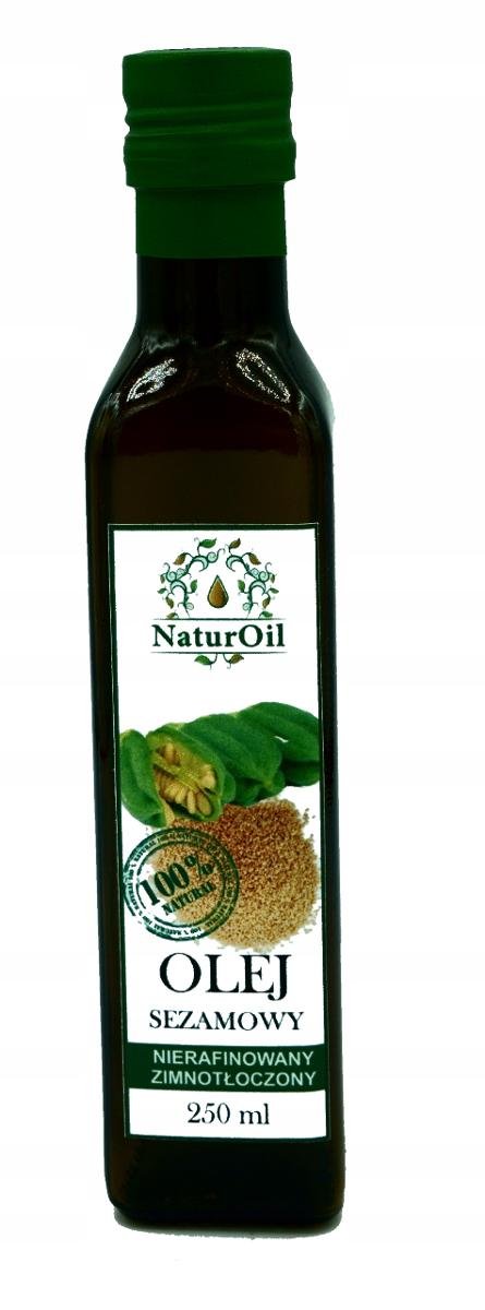 Olej sezamowy z sezamu białego 250ml NaturOil - Naturini | Sklep EMPIK.COM