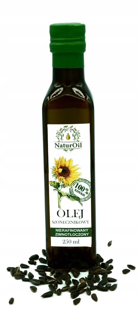 Olej słonecznikowy, nierafinowany 250ml NaturOil - Naturini | Sklep EMPIK.COM